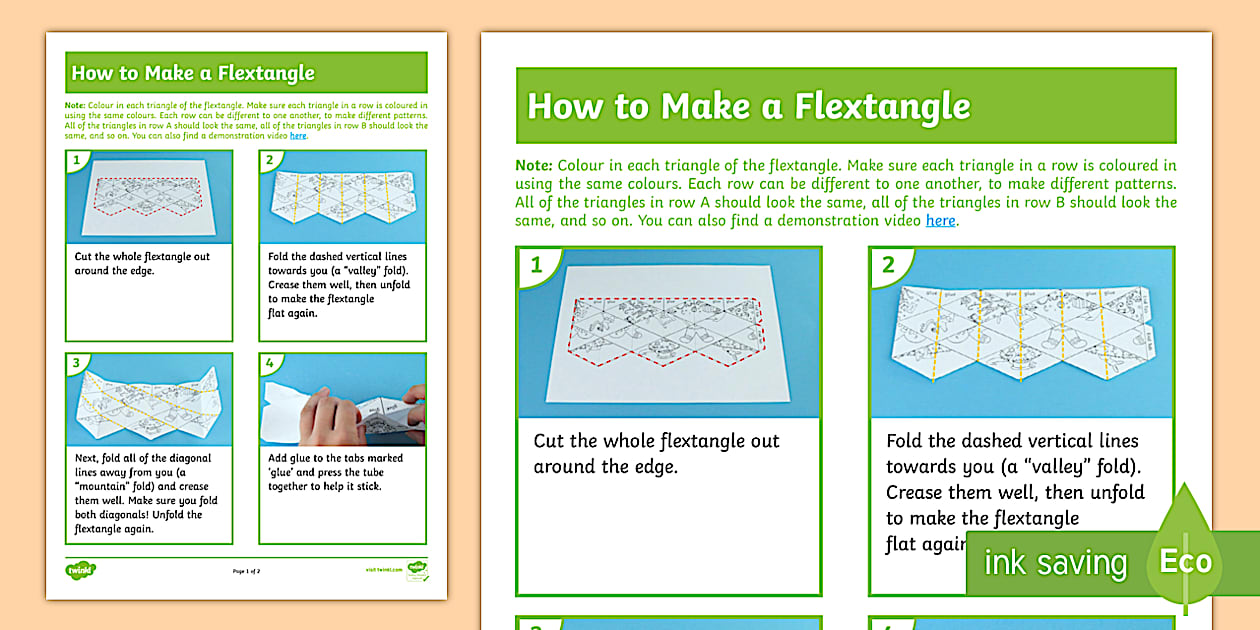 Flextangle Step-by-Step Instructions (teacher made) - Twinkl