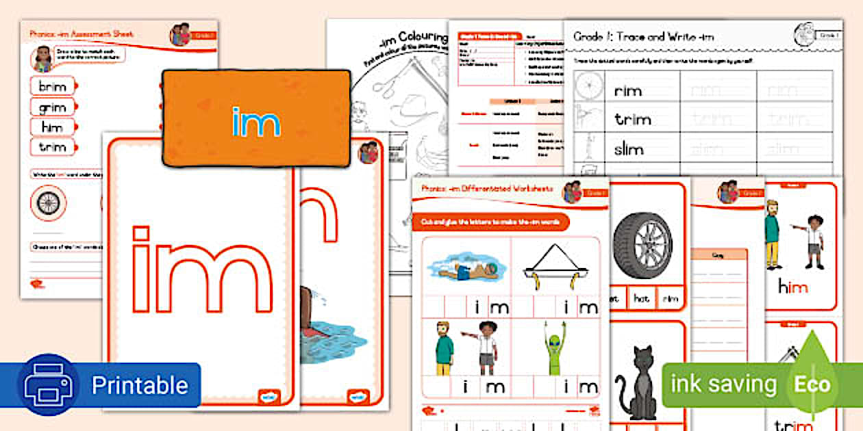 Grade 1 Phonics Pack -im - Twinkl