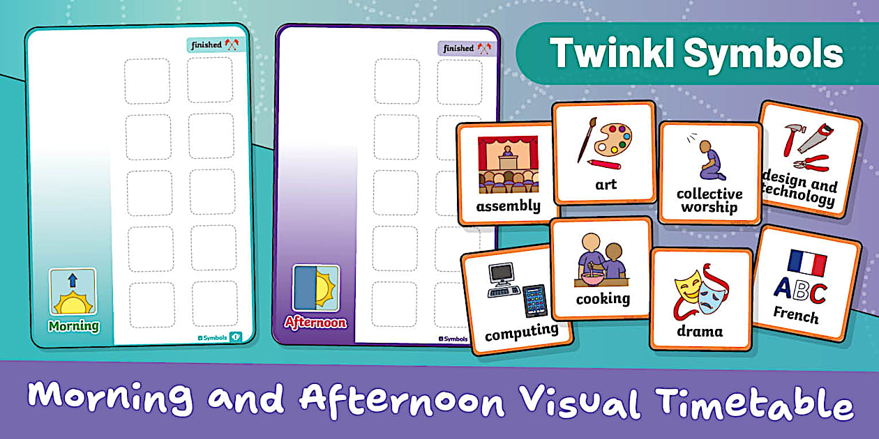 Twinkl Symbols: Morning and Afternoon Visual Timetable