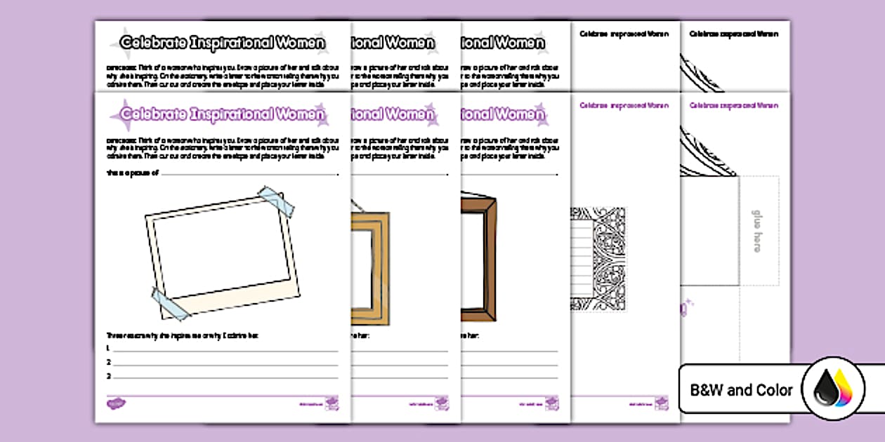 Inspirational Women in My Life Worksheet | Twinkl USA