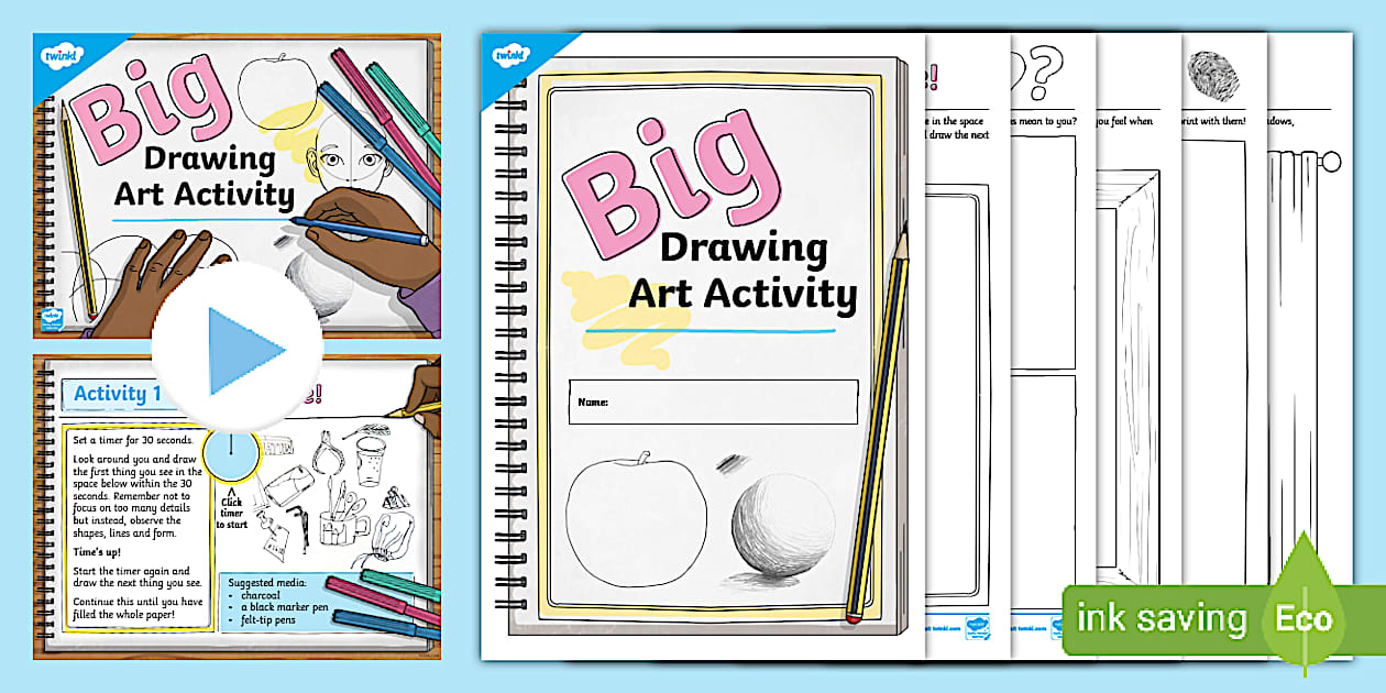 KS2 Big Drawing Art Activity Pack (teacher made) - Twinkl