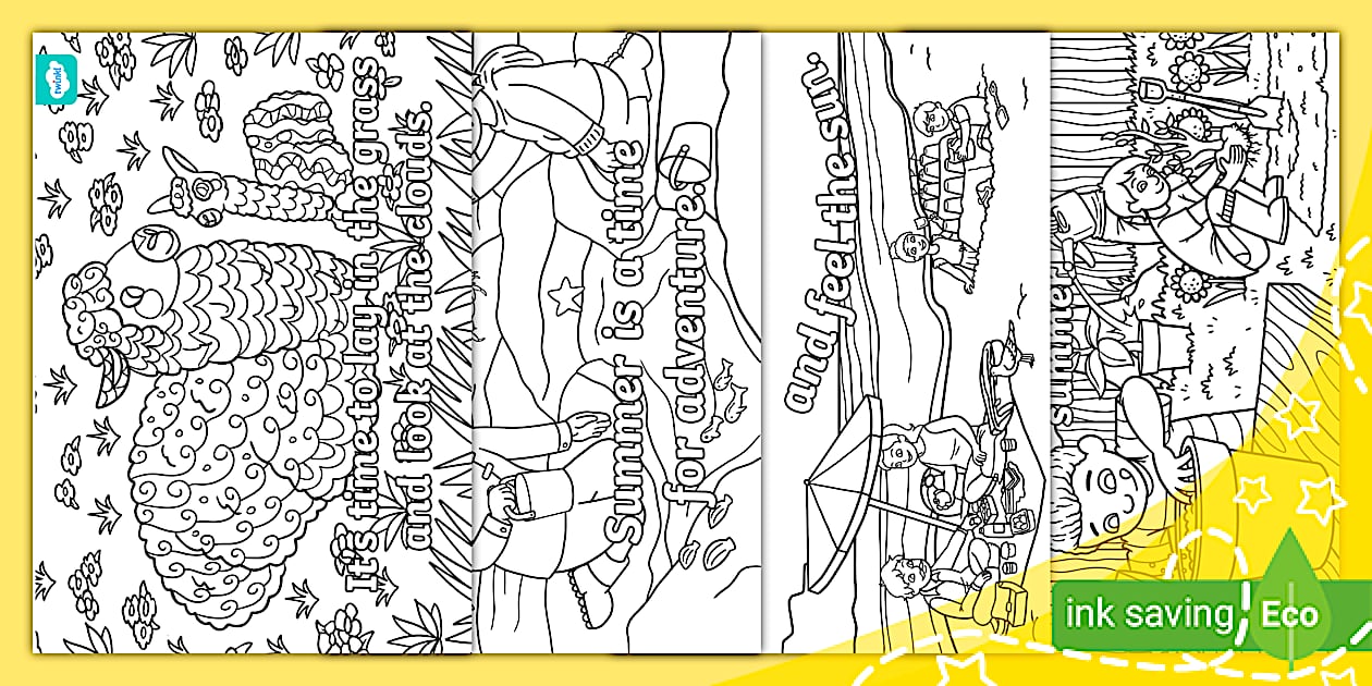 Summer Quotes - Mindfulness Colouring Pages (teacher made)