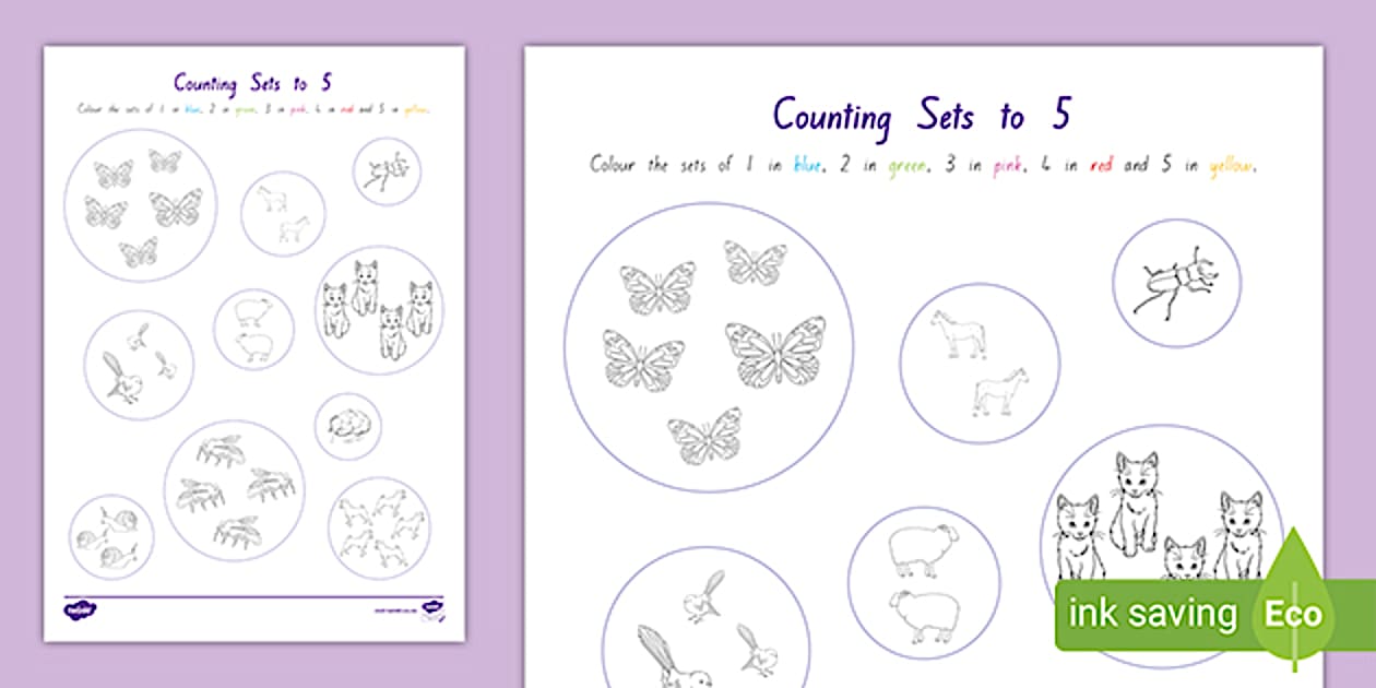 Editable Stage 1 Counting Sets to 5 (teacher made) - Twinkl