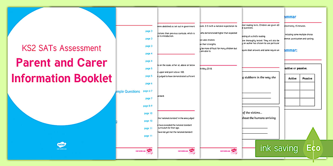 SATs Survival: 2018 KS2 SATs Assessment Parent and Carer Information Sheet