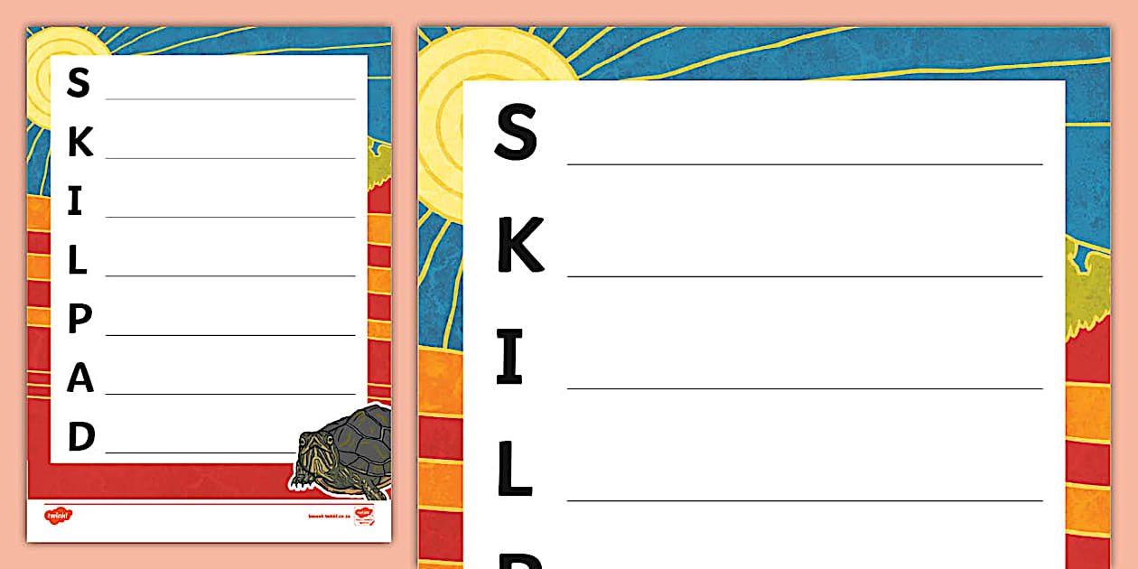 Hoe die Skilpad sy Dop Gekry het Skilpad Akrostiese Gedig