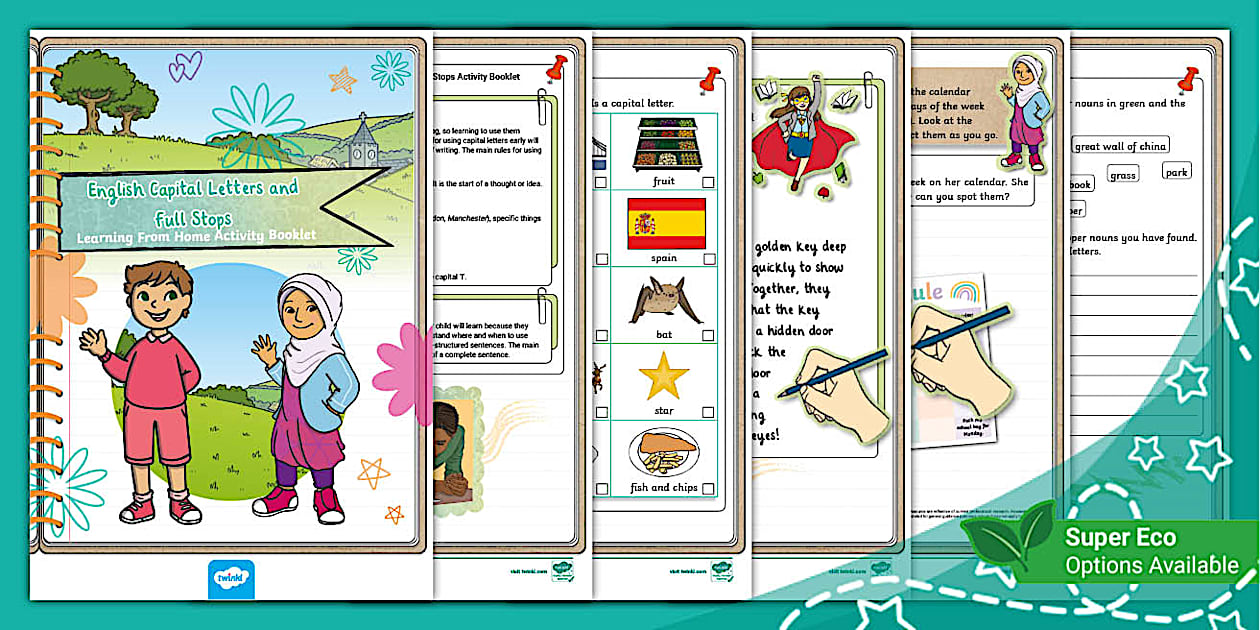 Capital Letters and Full Stops Activity Booklet (Ages 5 - 6)