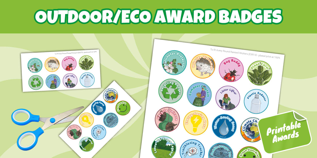Outdoor/Eco Award Badges - KS2 - Twinkl