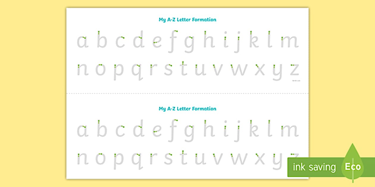 NSW Alphabet Letter Formation Tracing Strips - Twinkl