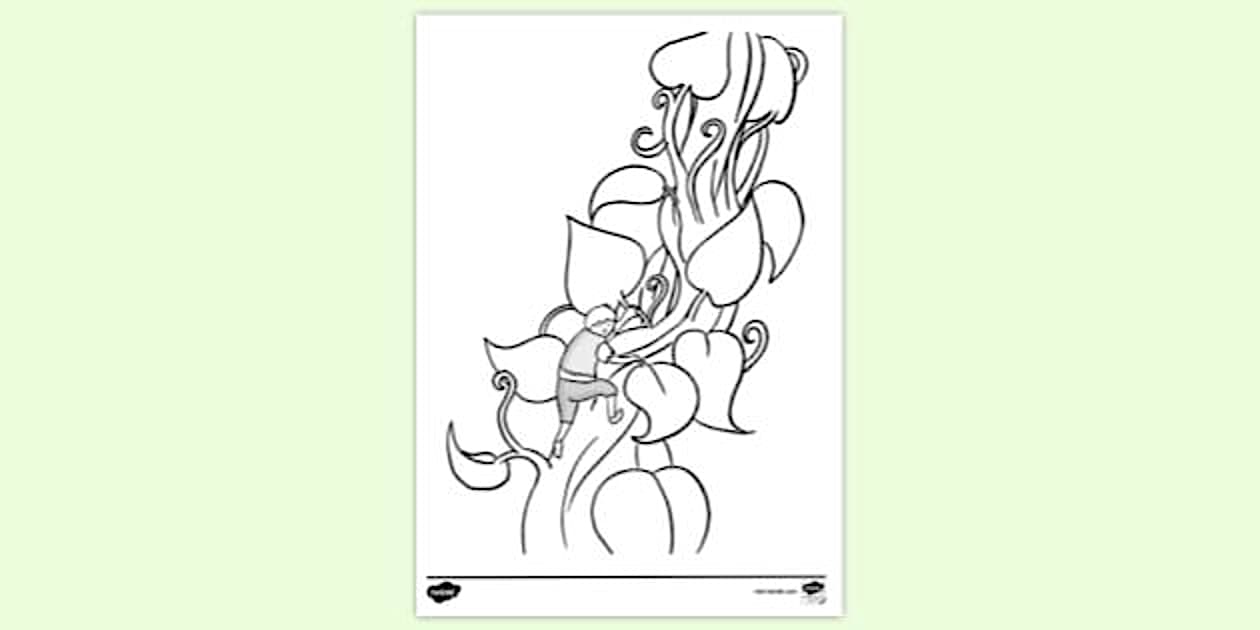 Beanstalk Colouring Sheet | Colouring Pages - Twinkl