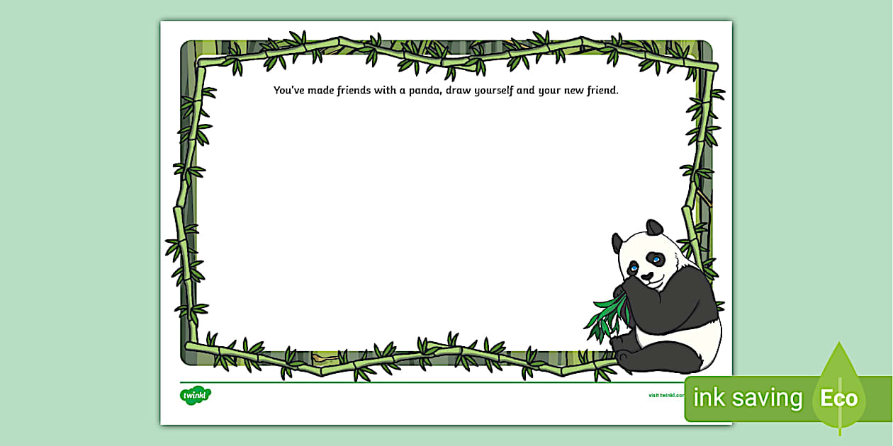 Panda Drawing Prompt Worksheet | Twinkl | KS1 | Art Drawing