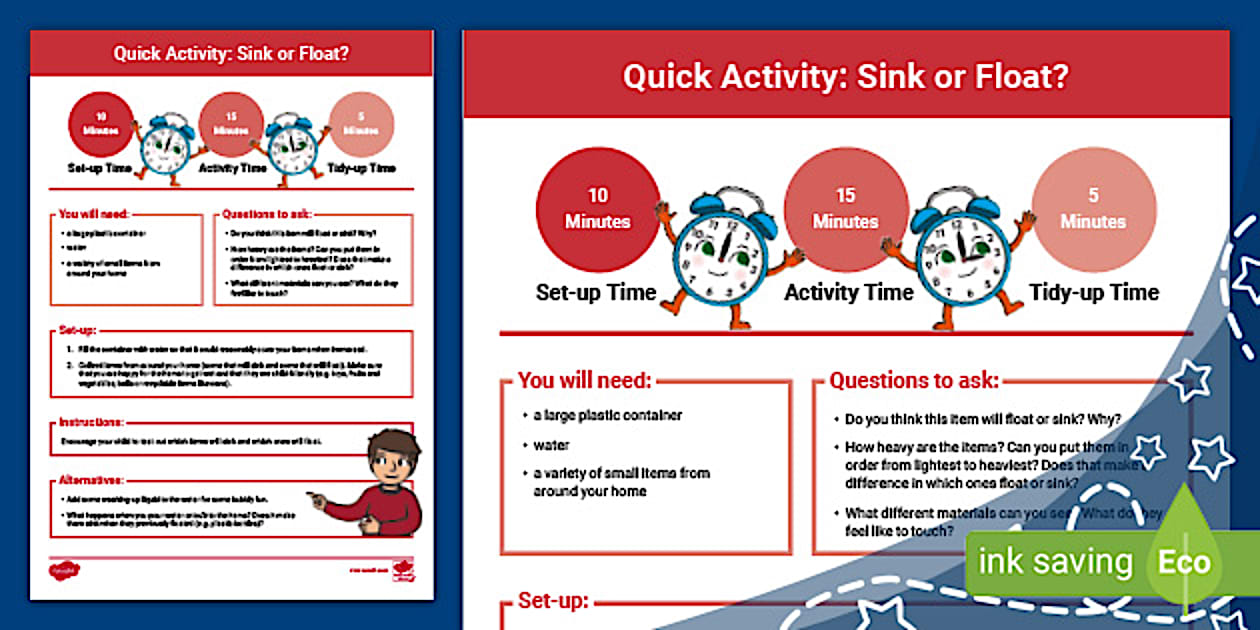 Quick Activity: Sink or Float? (teacher made) - Twinkl