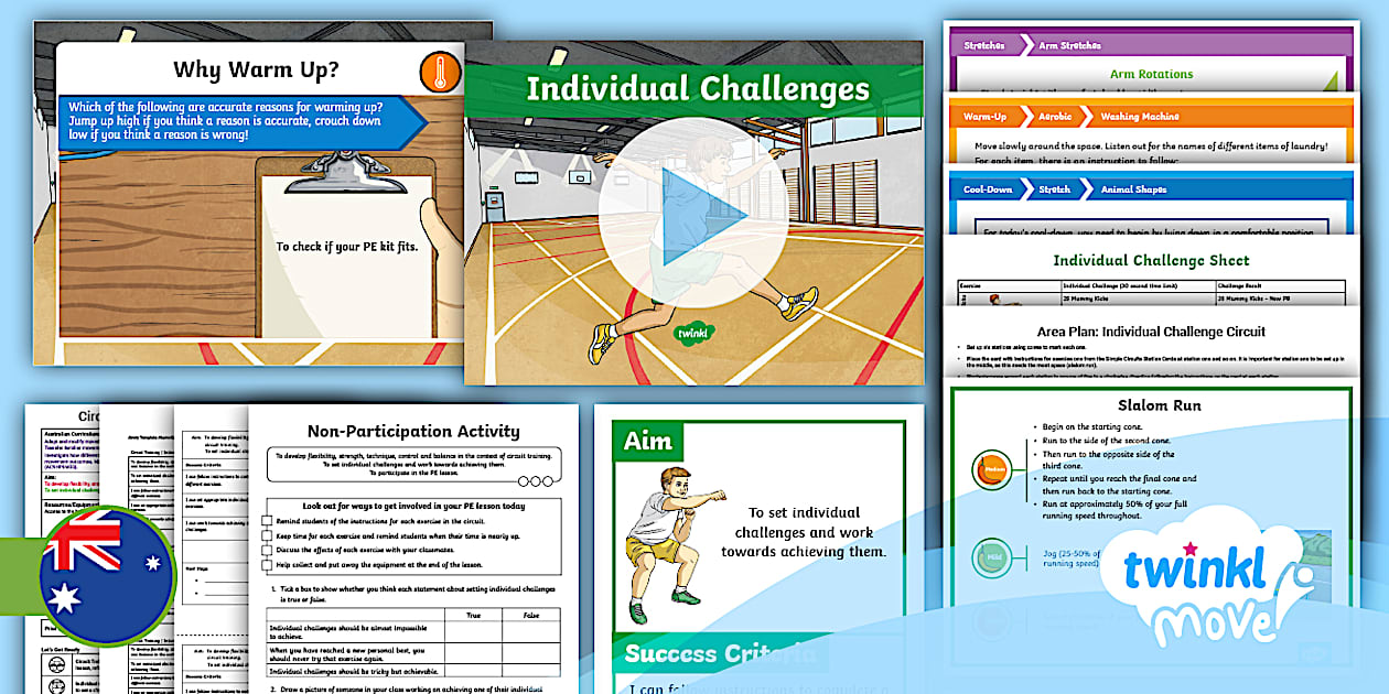 Y5 Circuit Training Lesson 2: Individual Challenges - Twinkl