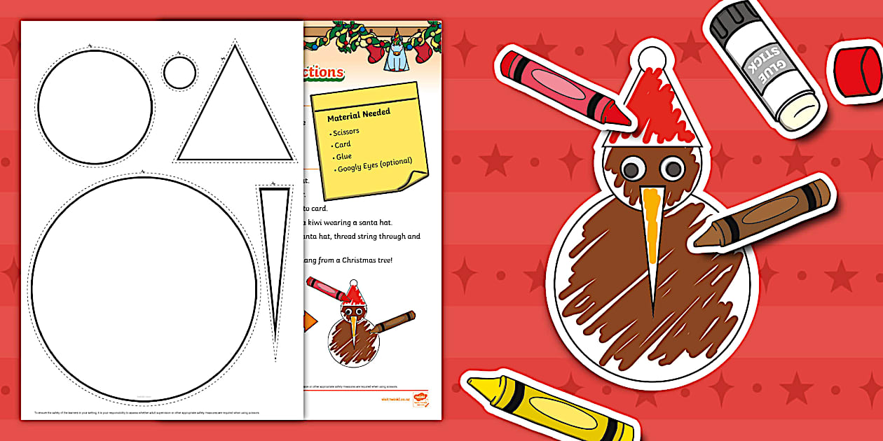New Zealand Christmas Ornament: Easy Craft for Kids