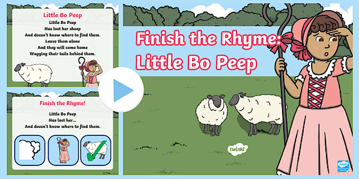 Finish the Rhyme: Little Bo Peep PowerPoint (teacher made)