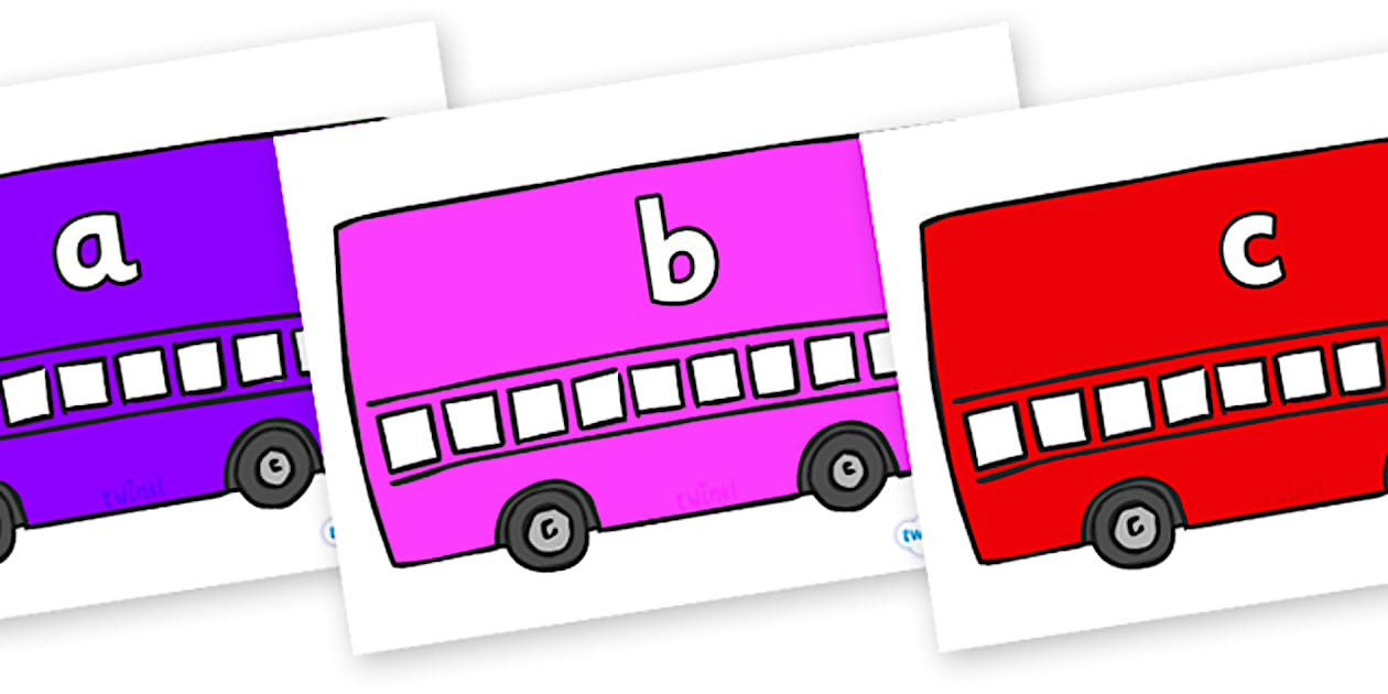 Cursive Phase 2 Phonemes on Buses (teacher made) - Twinkl