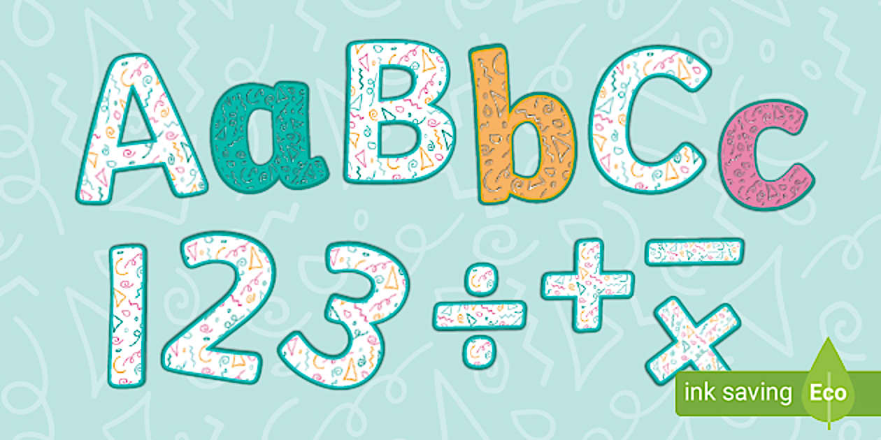 Confetti Display Lettering (teacher made) - Twinkl
