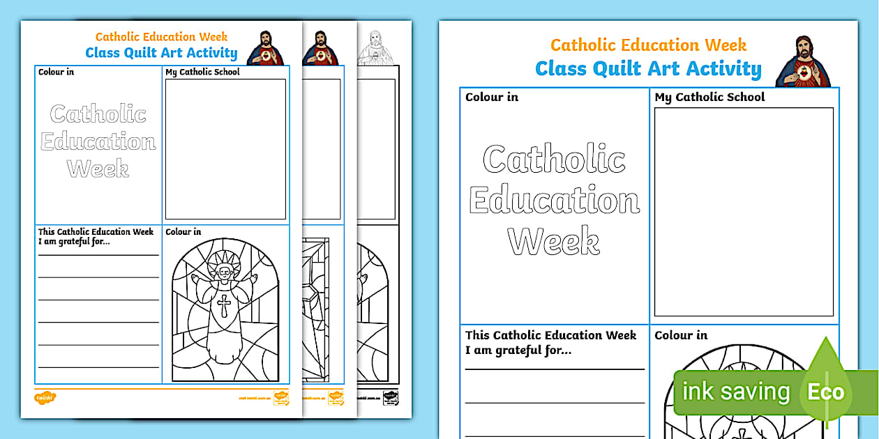 Catholic Education Week Class Quilt Art Activity - Twinkl