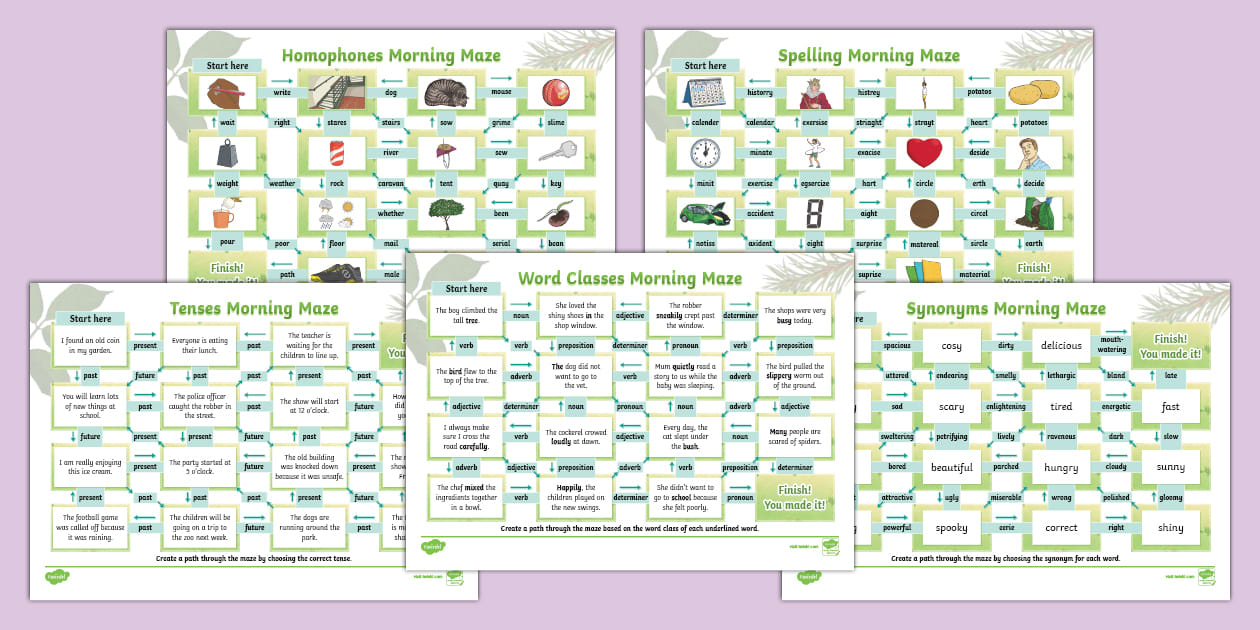 SPaG Morning Mazes Activity Pack 2 - KS2 (teacher made)