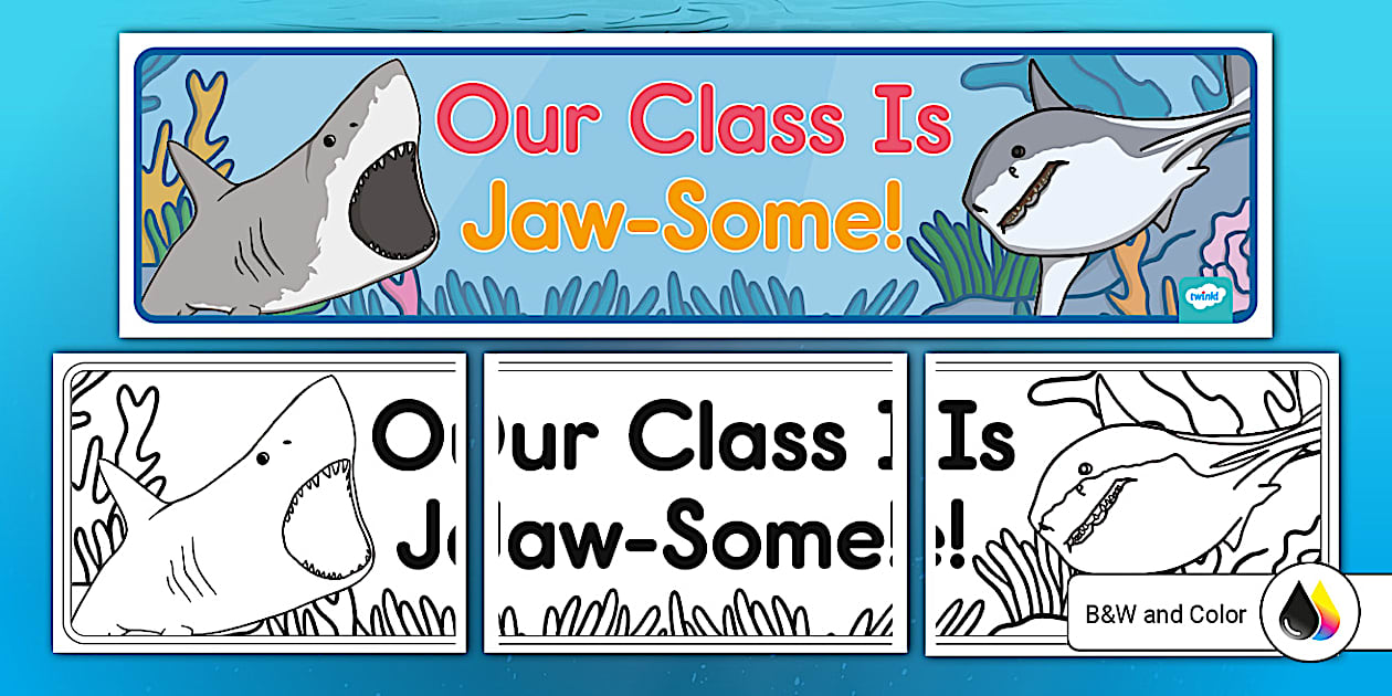 Shark Banner | Shark Week Resource | Twinkl USA