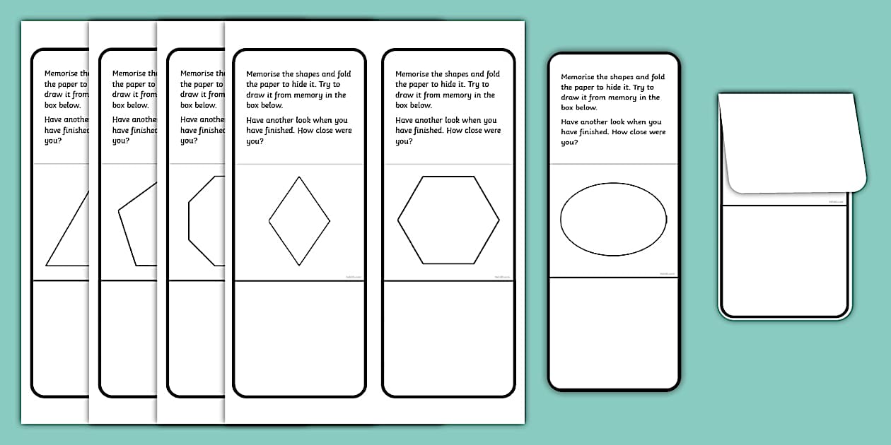 👉 Shapes Draw From Memory (teacher made) - Twinkl