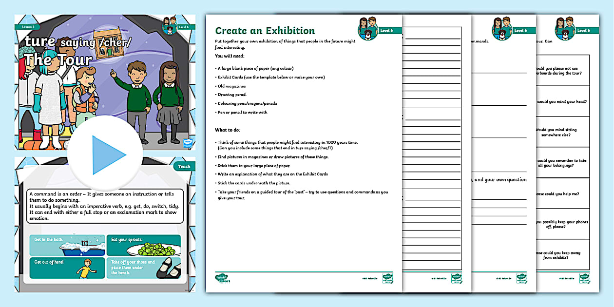 'ture' saying /cher/ Lesson Pack