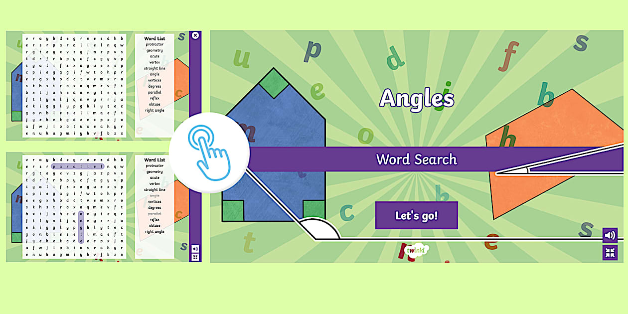 👉 Angles Interactive Word Search (teacher made) - Twinkl