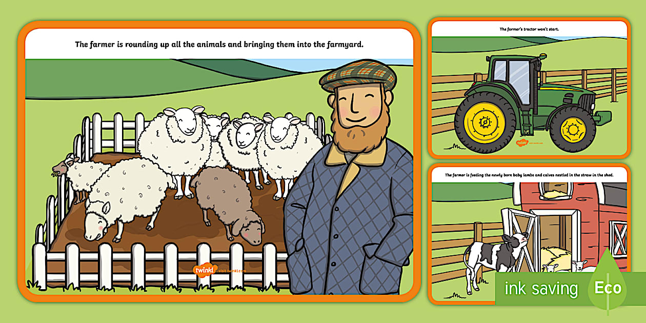 The Farm Aistear Scenario Cards (Teacher-Made) - Twinkl