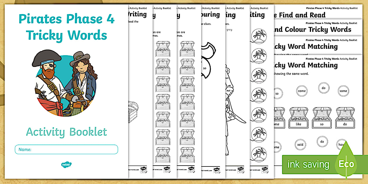 Pirates Phase 4 Tricky Word Activity Booklet - Twinkl