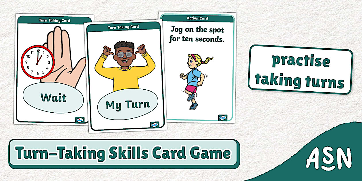 Action Cards Turn-Taking Skills Game