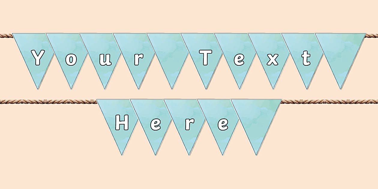 Editable Mint Bunting (Teacher-Made) - Twinkl