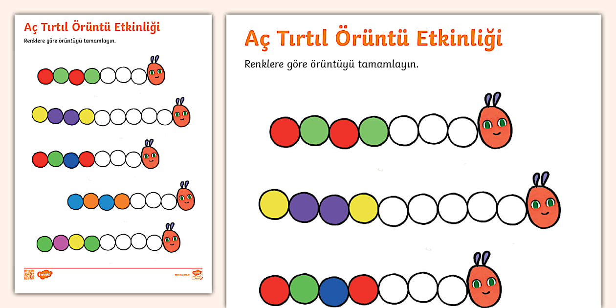 Aç Tırtıl Örüntü Etkinliği (Teacher-Made) - Twinkl