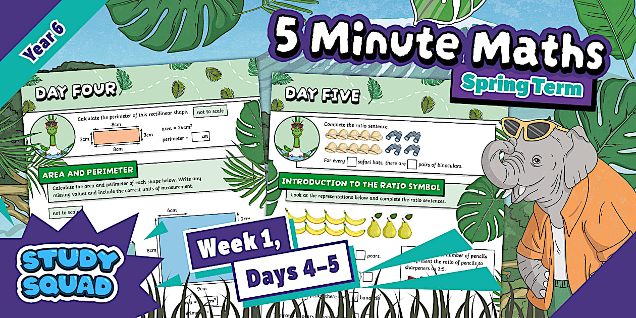 👉 Study Squad 5 Minute Maths - Year 6 Spring - Week 1 Days 4-5