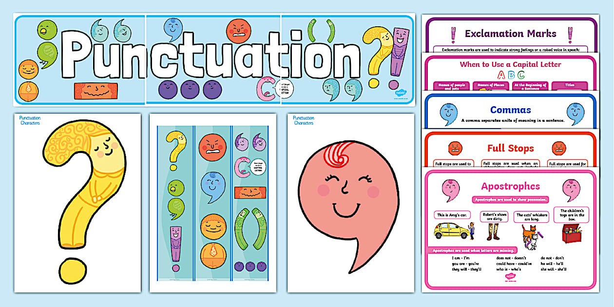 Punctuation Display Pack - KS1 (teacher made) - Twinkl