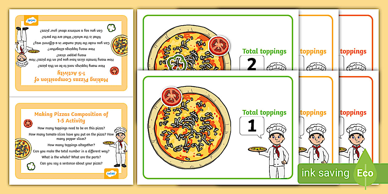 👉 Making Pizzas Composition of 1-5 Activity | Twinkl