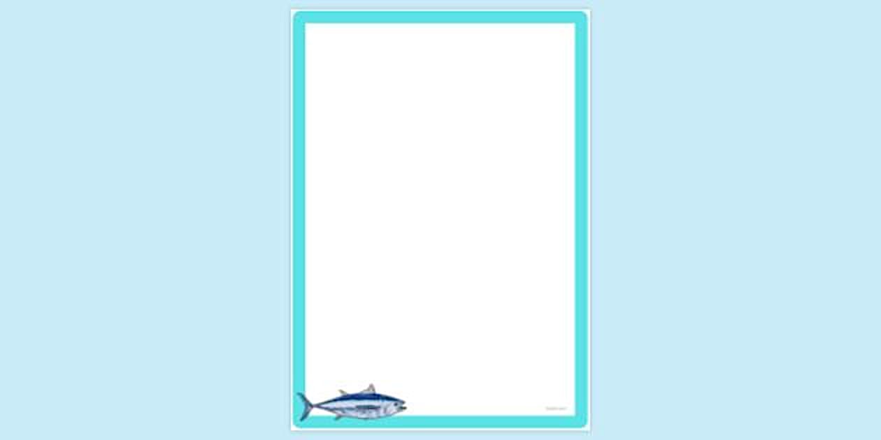 Tuna Fish Page Border | Page Borders | Twinkl (teacher made)