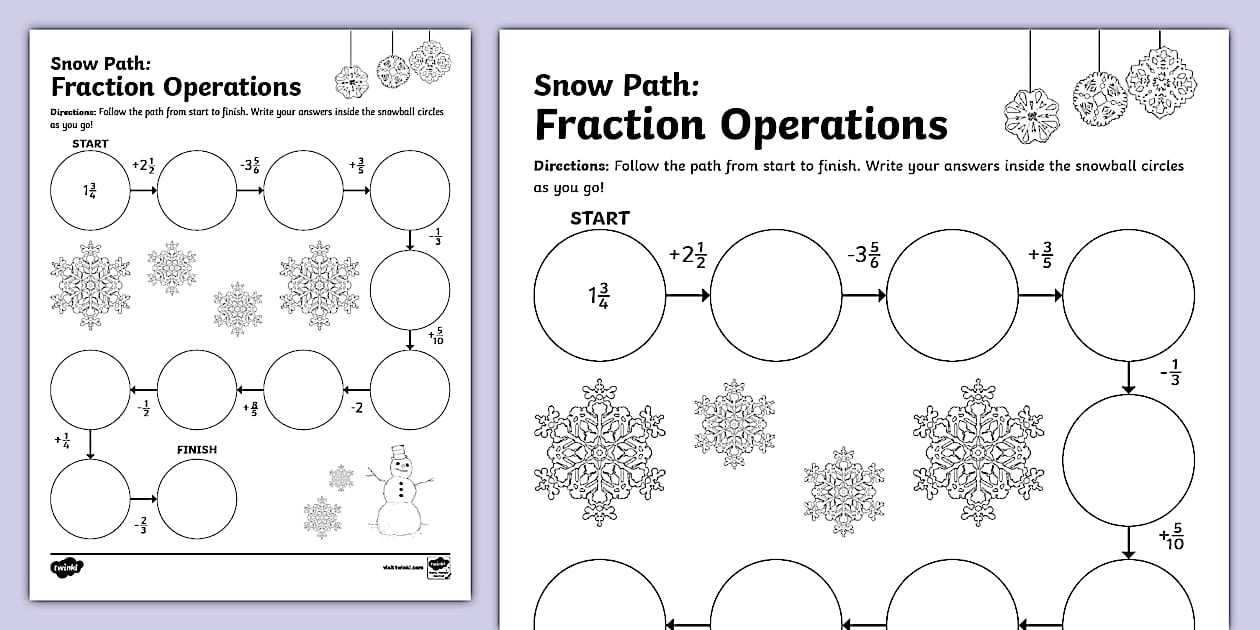 Seventh Grade Fraction Pathway (Teacher-Made) - Twinkl