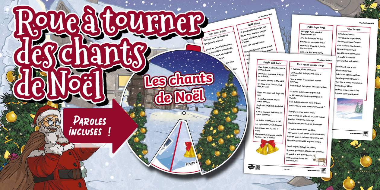 Roue à tourner : Les chants de Noël - Twinkl