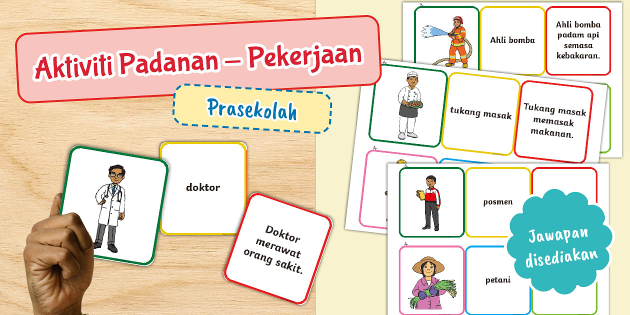 Aktiviti Padanan Prasekolah - Tema Pekerjaan Prasekolah