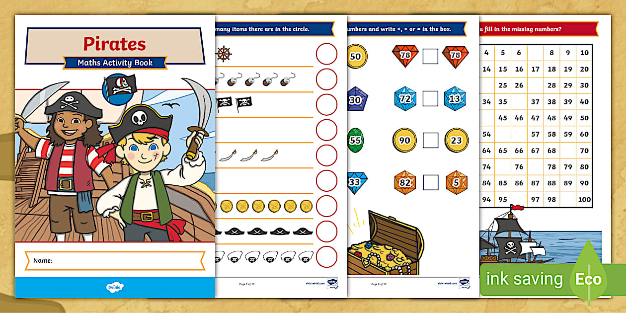 Pirate-Themed Big Maths Activity Book - Primary Resource