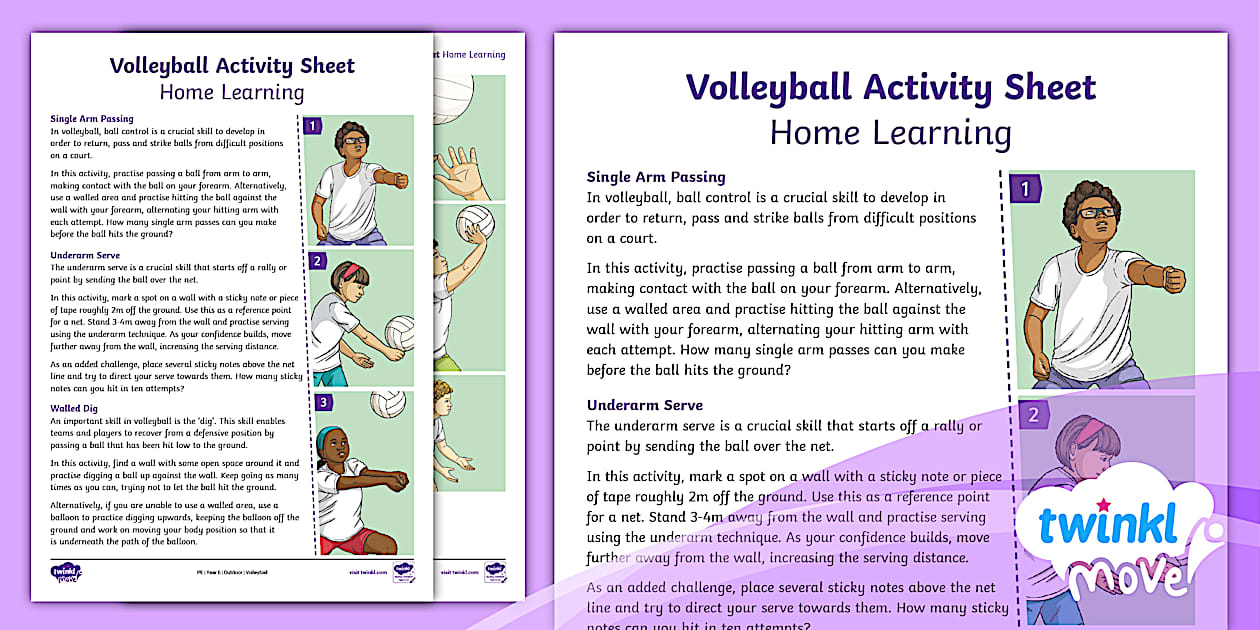 Twinkl Move PE I Y6 Volleyball I Home Learning Tasks