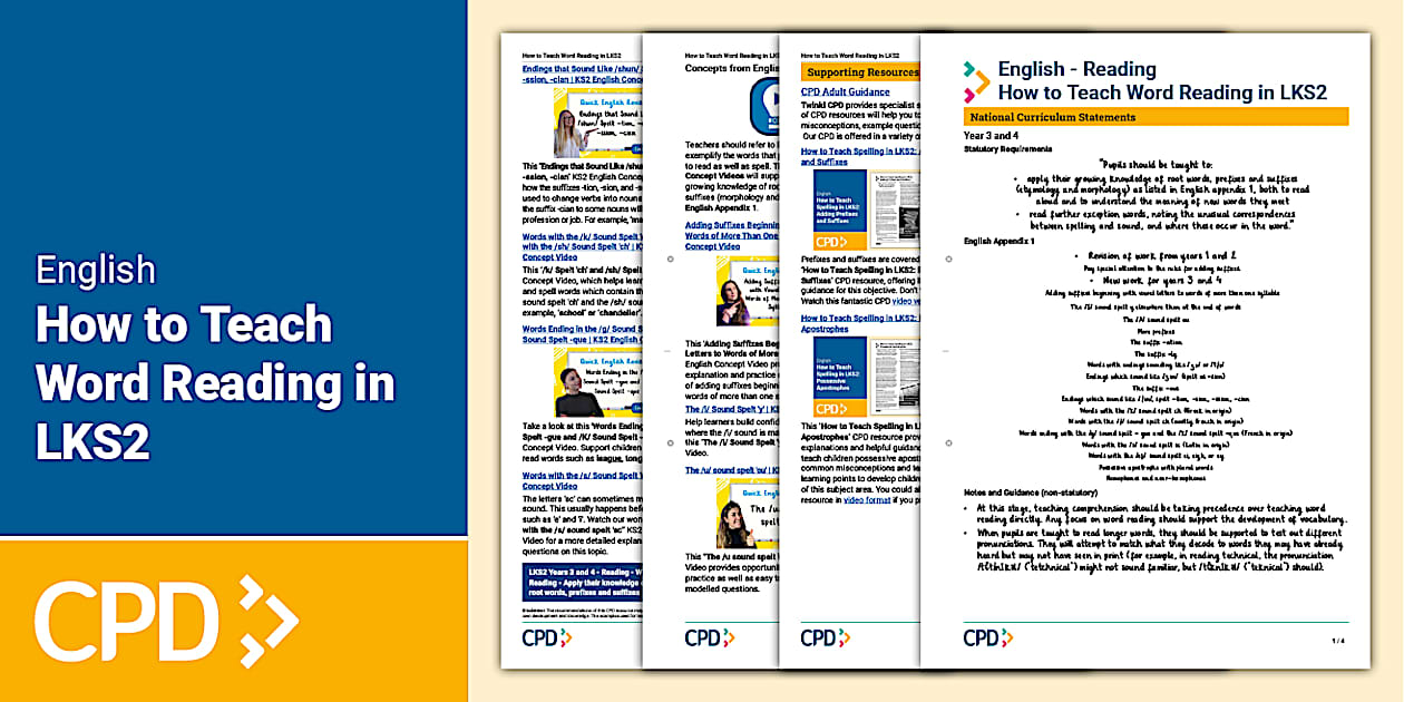 How to Teach Word Reading in LKS2 (teacher made) - Twinkl