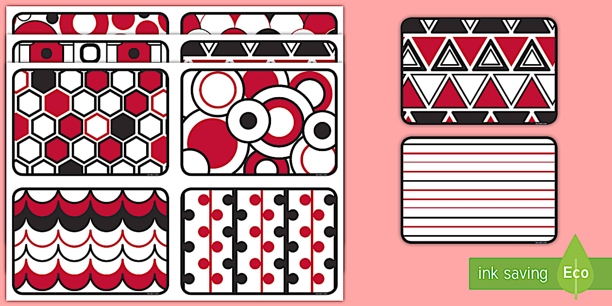 Black, White, and Red High Contrast Cards (teacher made)