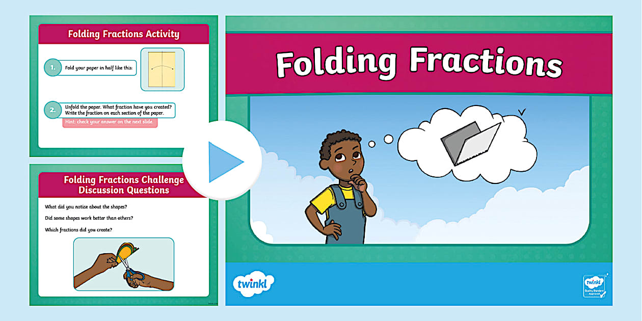 Folding Fractions Hands-On Activity | Stage 4 Maths - Twinkl