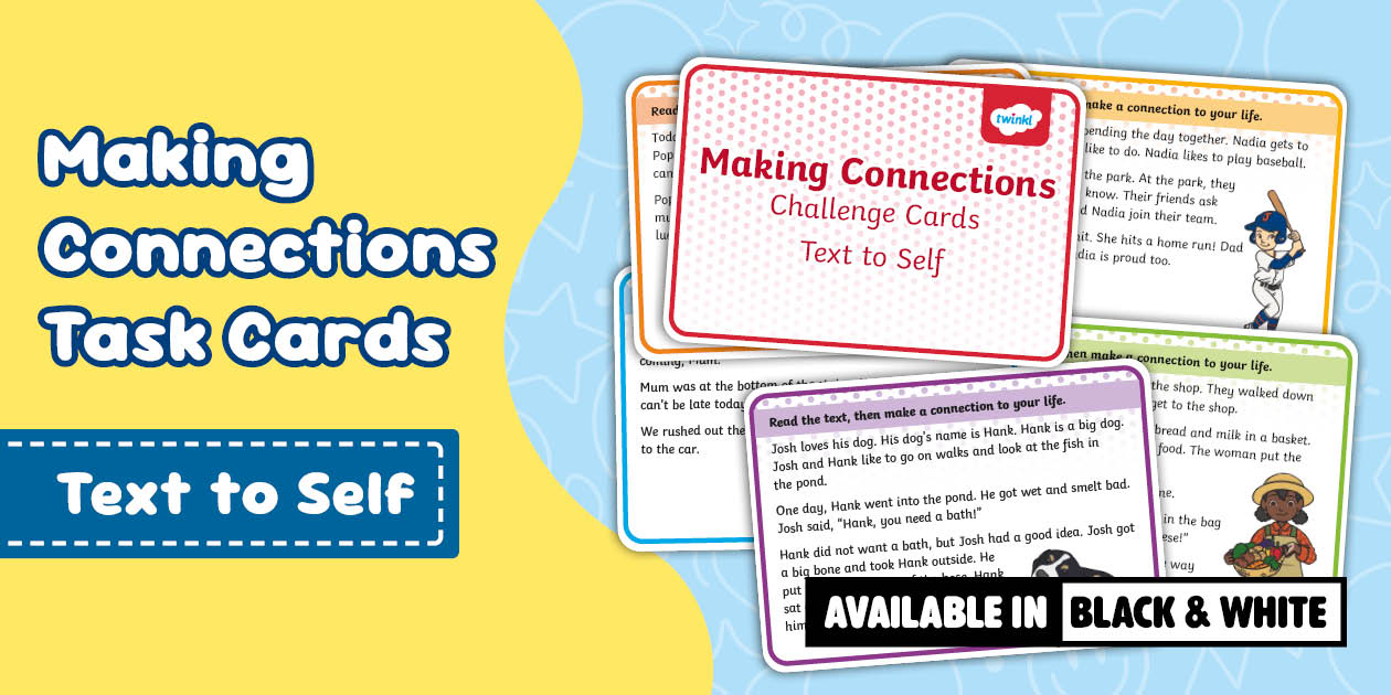 Text-to-Self Challenge Cards: Make Connections