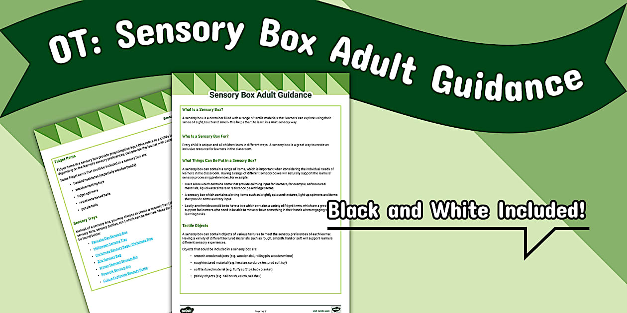 Sensory Box Adult Guidance - SEND Resources
