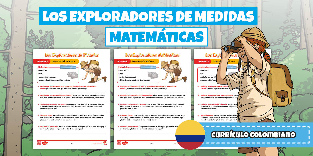 Actividades de Medición Tercero Primaria - Twinkl Colombia