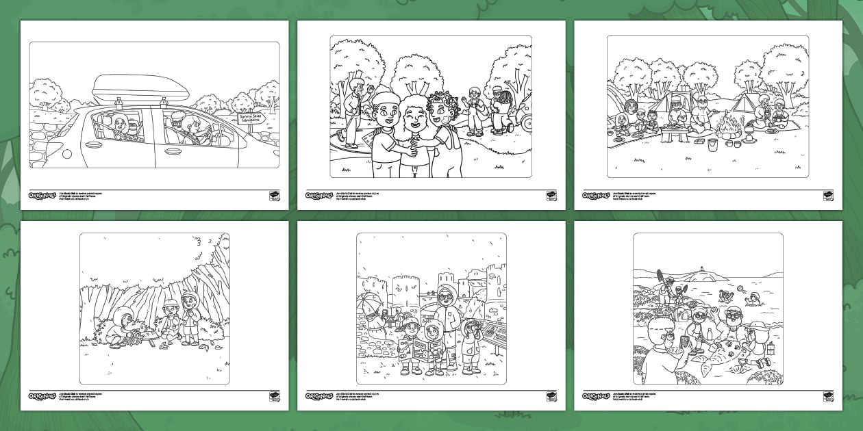 The Summer Holiday Den Colouring Pages (teacher made)