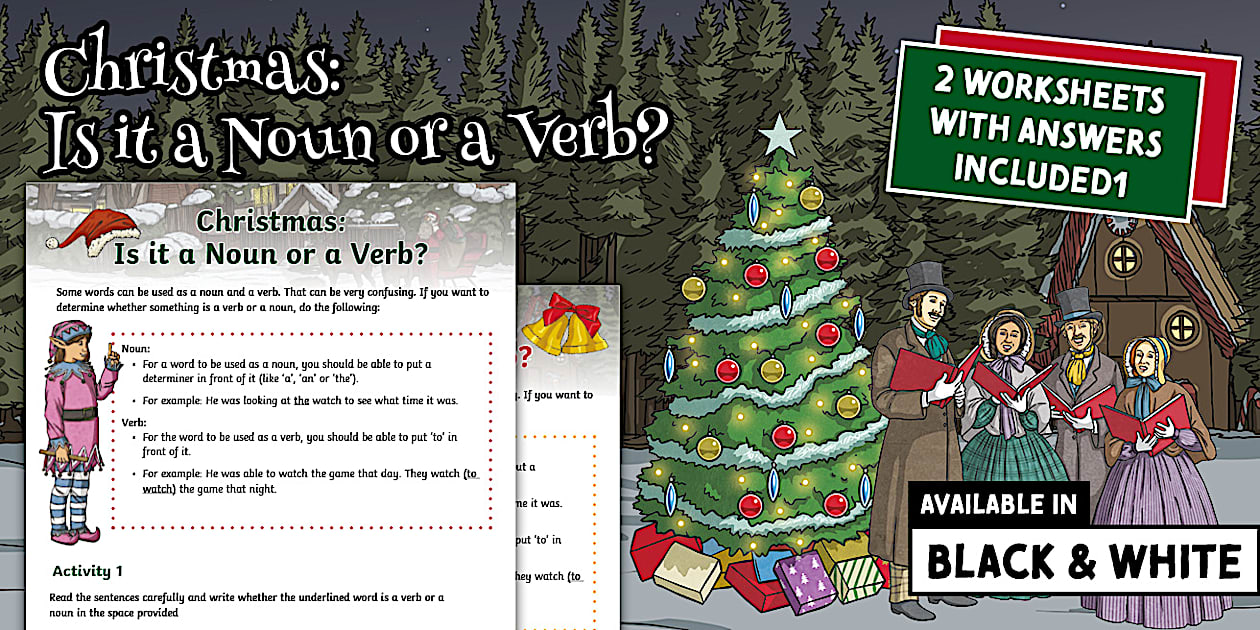IP English - Term 4 - Christmas: Noun or Verb - Activity