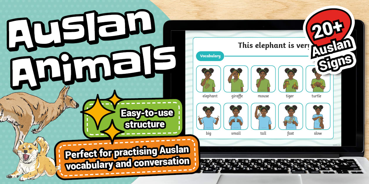 Auslan PowerPoint - Animals (teacher made) - Twinkl