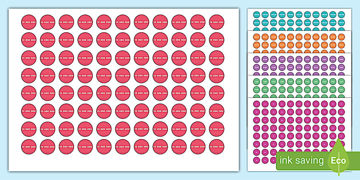 👉 Place Value Counters for Key Stage 2 Maths - Twinkl